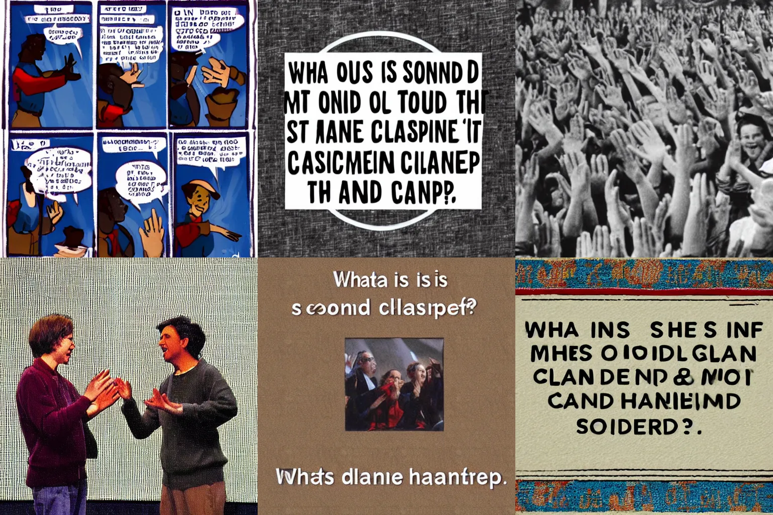 what is the sound of one hand clapping? / | Stable Diffusion