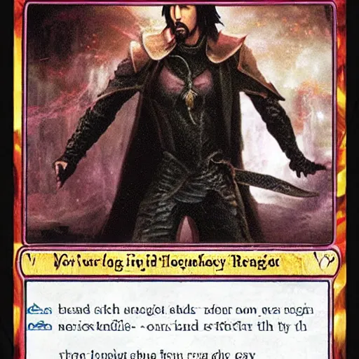 a magic the gathering card based on fantasy keanu | Stable Diffusion ...