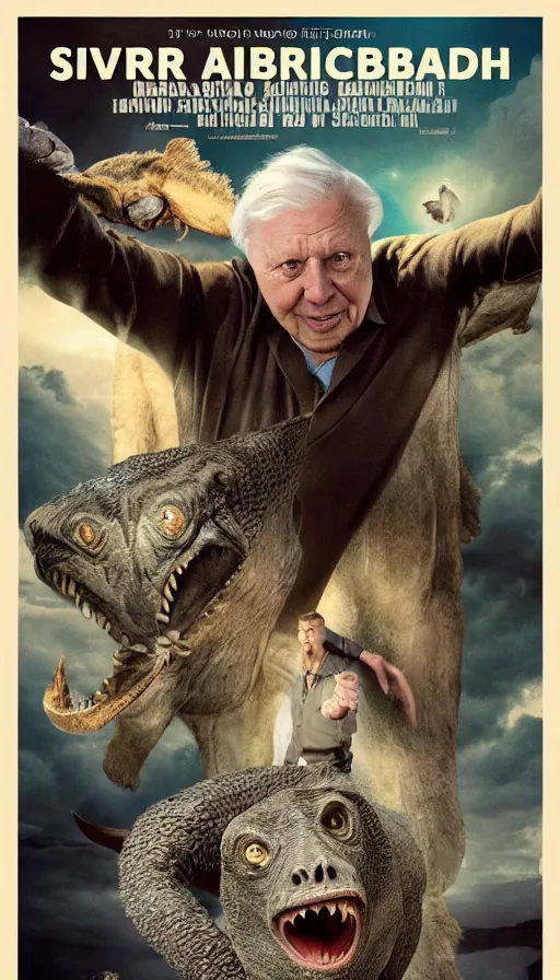 movie poster about Sir David Attenborough and cryptids | Stable ...