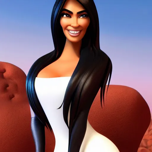 kim kardashian as seen in pixar animated movie 4k | Stable Diffusion