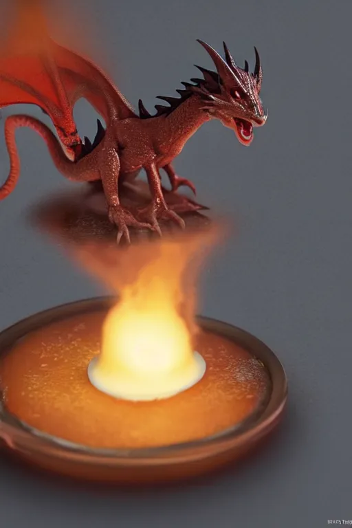 a tiny wax dragon living in a melted out candle, | Stable Diffusion ...