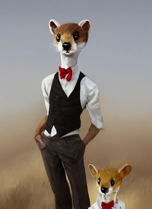 Character portrait of a happy furry anthro stoat | Stable Diffusion ...