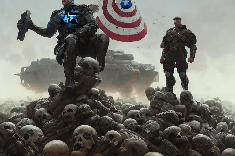 A super soldier with Ukrainian flag is standing on a | Stable Diffusion ...