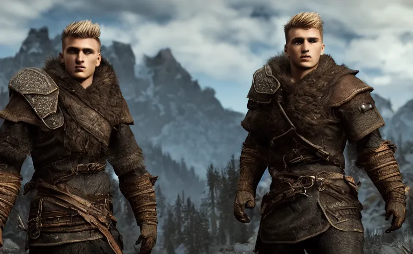 Jake Paul in Skyrim, 4K UHD image, octane render, | Stable Diffusion ...