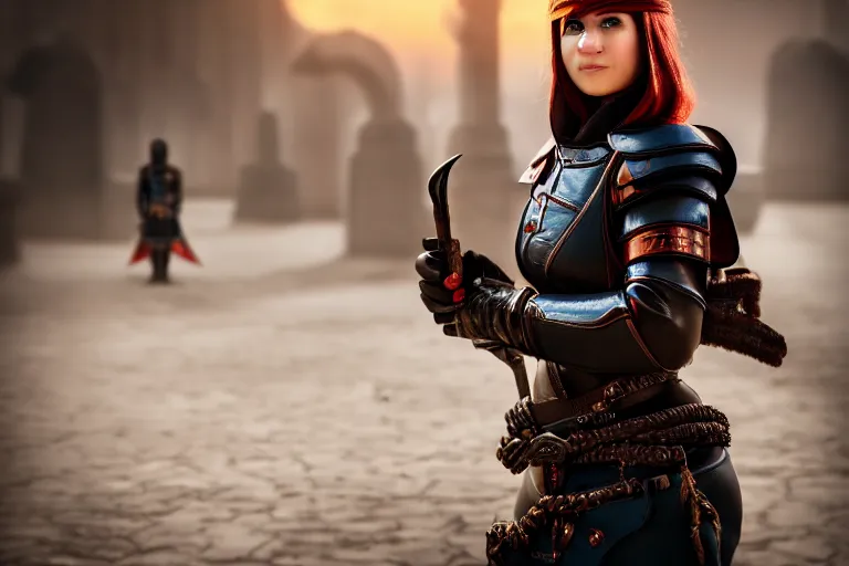 a beautiful female guard from neverwinter shyly posing | Stable ...