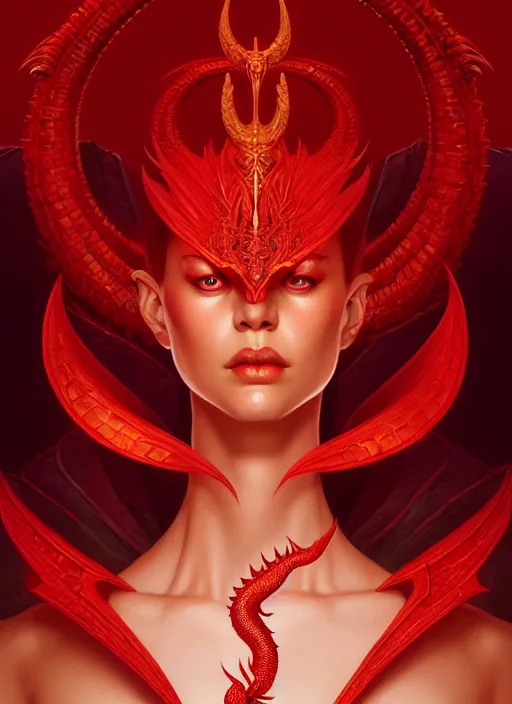 symmetry!! dungeons and dragons portrait of a red | Stable Diffusion ...