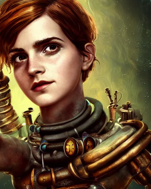 underwater bioshock steampunk biopunk portrait of emma | Stable ...