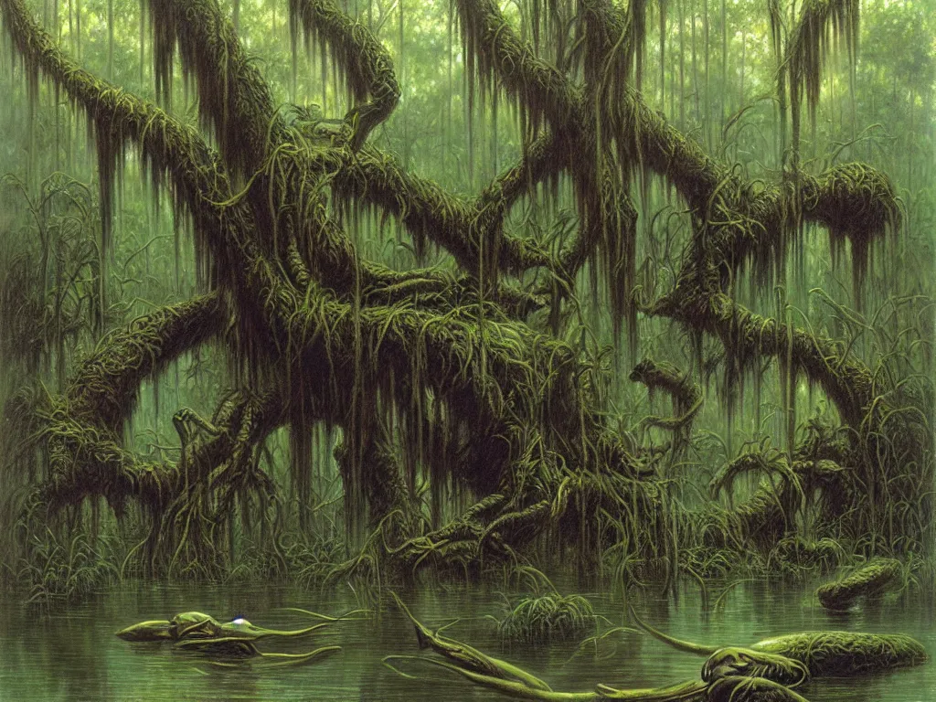 Swamp Monster of the Florida Everglades, by George | Stable Diffusion