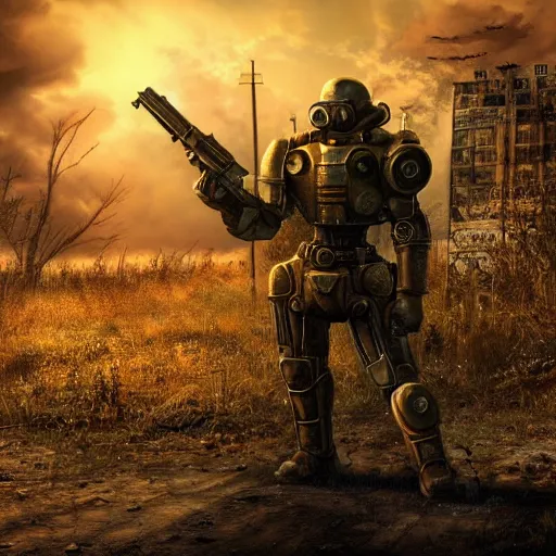 art of fallout, photo, realistic, hdr, golden hour | Stable Diffusion ...