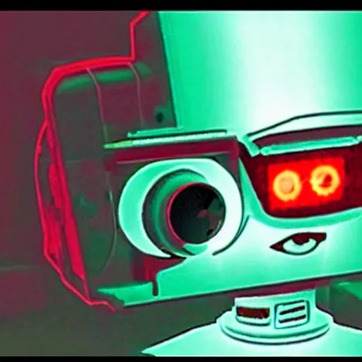 johnny 5 eyes glow red, shooting lazers into grandma | Stable Diffusion | OpenArt
