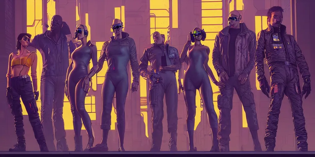 cyberpunk heist crew. portrait by stonehouse and | Stable Diffusion ...