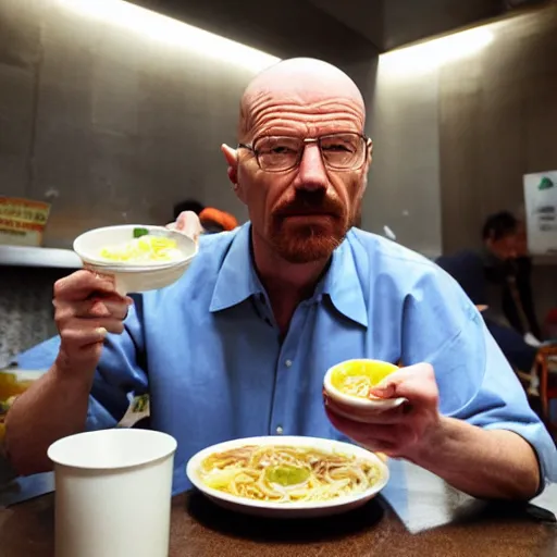 Walter White eating a ramen in Seoul. | Stable Diffusion | OpenArt