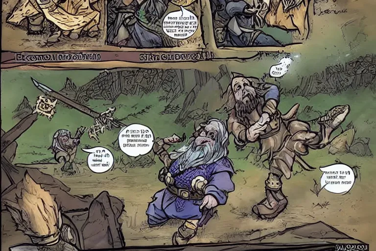 dwarf throws elf down an endless pit | Stable Diffusion | OpenArt