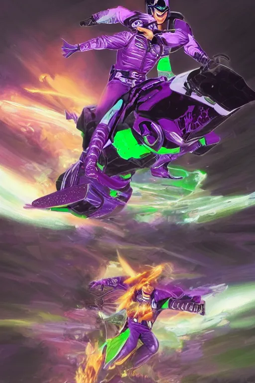 portrait of cowboy johnny cash as purple green ranger | Stable ...