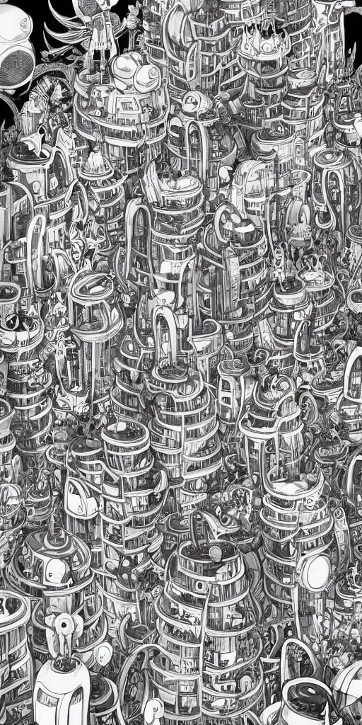 crazy alien apartments pods extremely detailed, sharp | Stable ...