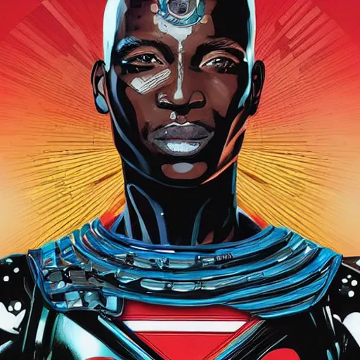 portrait of a zulu male android, by MARVEL comics and | Stable ...