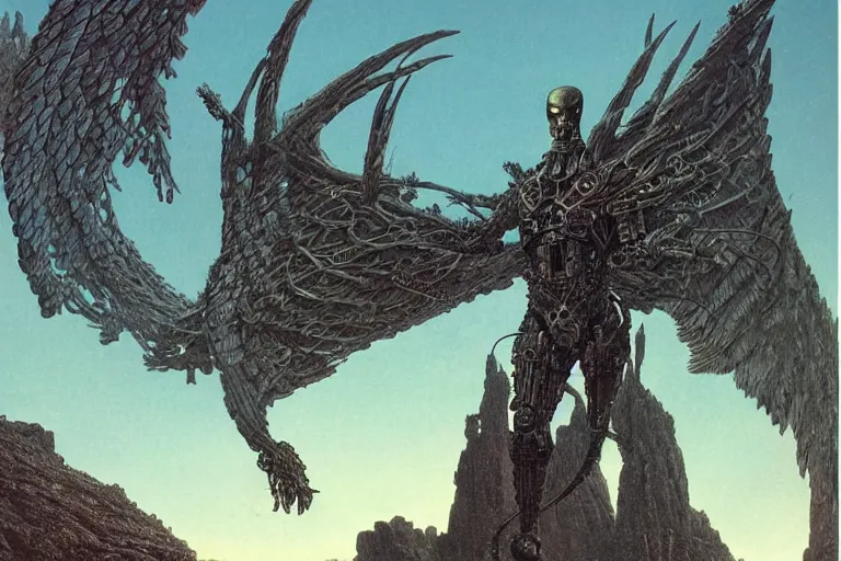 intricate, 3 d, cybernetic hawk, style by caspar david | Stable ...