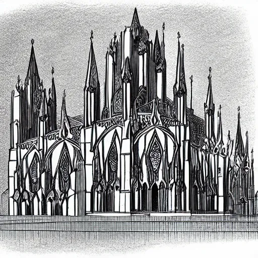 Architectural rendering of neo-gothic cathedral, | Stable Diffusion ...