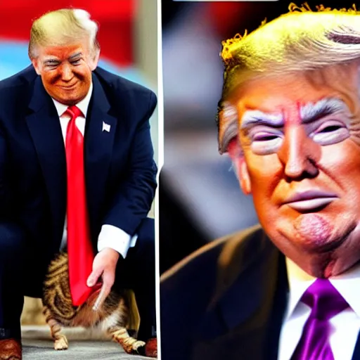 donald trump riding a kitten | Stable Diffusion | OpenArt