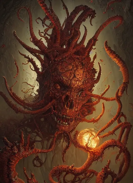 bloody creatures, cosmic horror painting, elegant | Stable Diffusion ...
