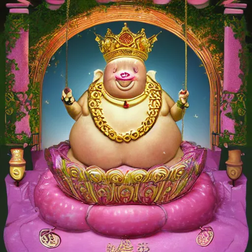 Piggy deity, fat figure, Cute, adorable, elegant, | Stable Diffusion ...
