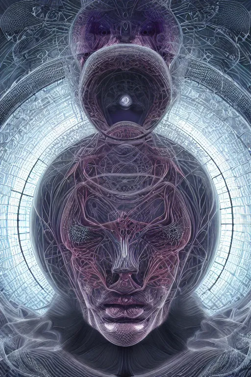 Sentient AI Centered, uncut, unzoom, symmetry. | Stable Diffusion | OpenArt