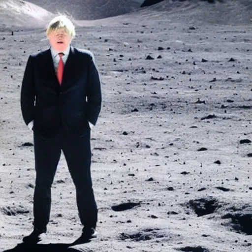 Boris Johnson looking confused while on the moon | Stable Diffusion ...