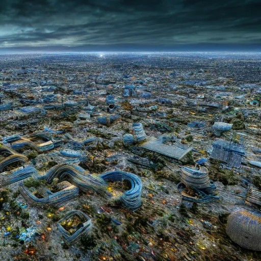 8 k photograph from a strange alien city, organic | Stable Diffusion ...