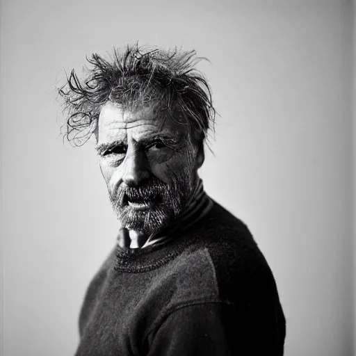 A 4x5 portrait of a dishevelled man who has witnessed | Stable ...