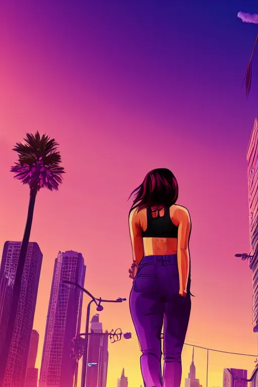 a stunning GTA V loading screen with a beautiful woman | Stable ...
