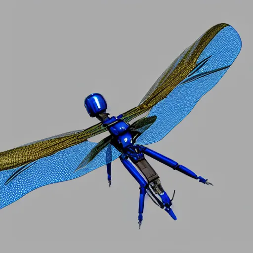 a mechanized dragonfly with wings spread out, 3 | Stable Diffusion