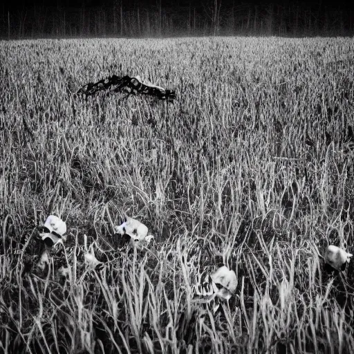 field of skeletons, award winning horror photography | Stable Diffusion ...