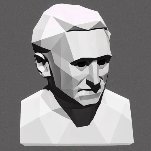 low poly roger stone head cube shaped | Stable Diffusion | OpenArt