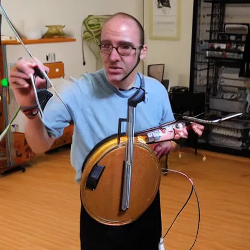 musical instrument made from a urinary catheter | Stable Diffusion