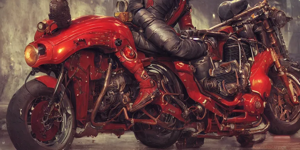 kaneda's motorcycle from akira, hyper detailed, | Stable Diffusion ...
