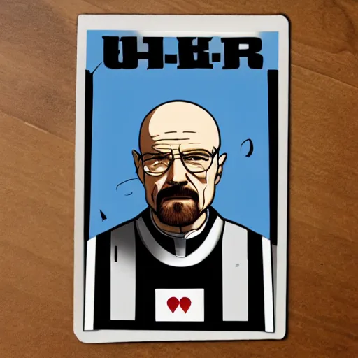 Walter White in the style of a poker playing card | Stable Diffusion ...