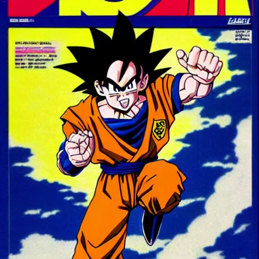 a cover of magazine of dragon ball z, akira toyama | Stable Diffusion ...