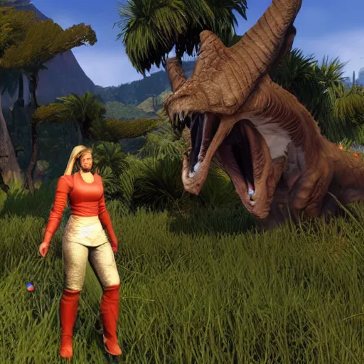 an in-game screenshot of Adele as a character in Ark | Stable Diffusion | OpenArt