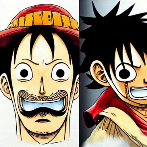 luffy with [ mustache ] by kim jung gi | Stable Diffusion | OpenArt