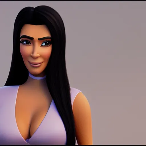 kim kardashian as seen in pixar animated movie 4k | Stable Diffusion