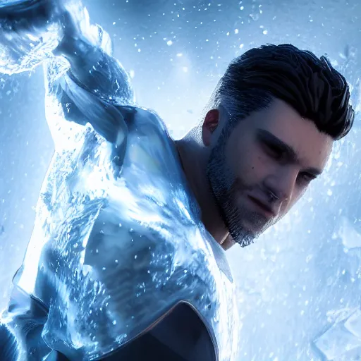 photo of a superhero that can turn himself into ice, | Stable Diffusion ...