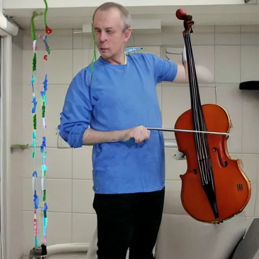 musical instrument made from a urinary catheter | Stable Diffusion