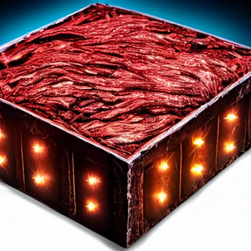a large box made out of flesh, skin, blood, clumps of | Stable Diffusion