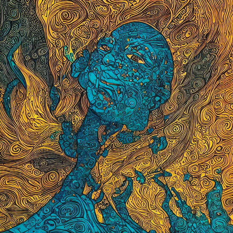 A highly detailed crisp 2D god like figure with small | Stable Diffusion