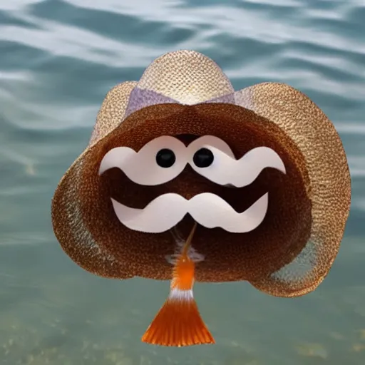 fish with a bushy mustache, wearing a sombrero | Stable Diffusion | OpenArt