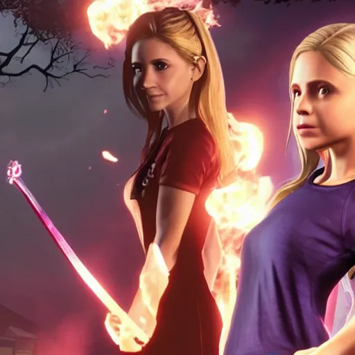 high quality screenshot of upcoming Buffy the Vampire | Stable Diffusion