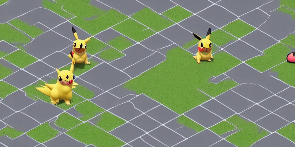 Isometric 3d octane render of Pokemon | Stable Diffusion