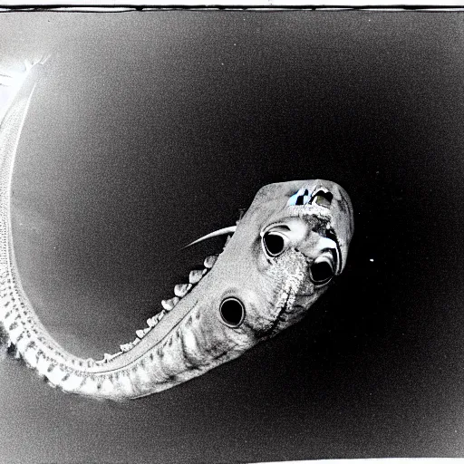 deep-sea photograph of a massive leviathan looking at | Stable ...