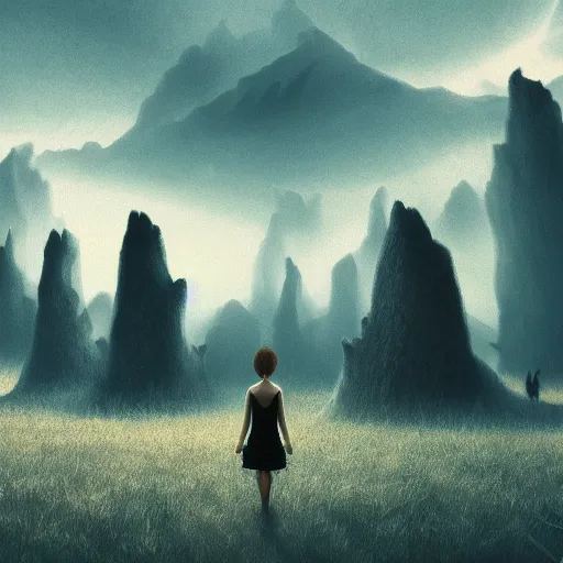 surrealistic landscape of a melancholic dream, | Stable Diffusion | OpenArt