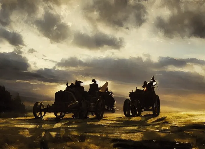 oil painting of medieval car in dawn by anders zorn, | Stable Diffusion ...